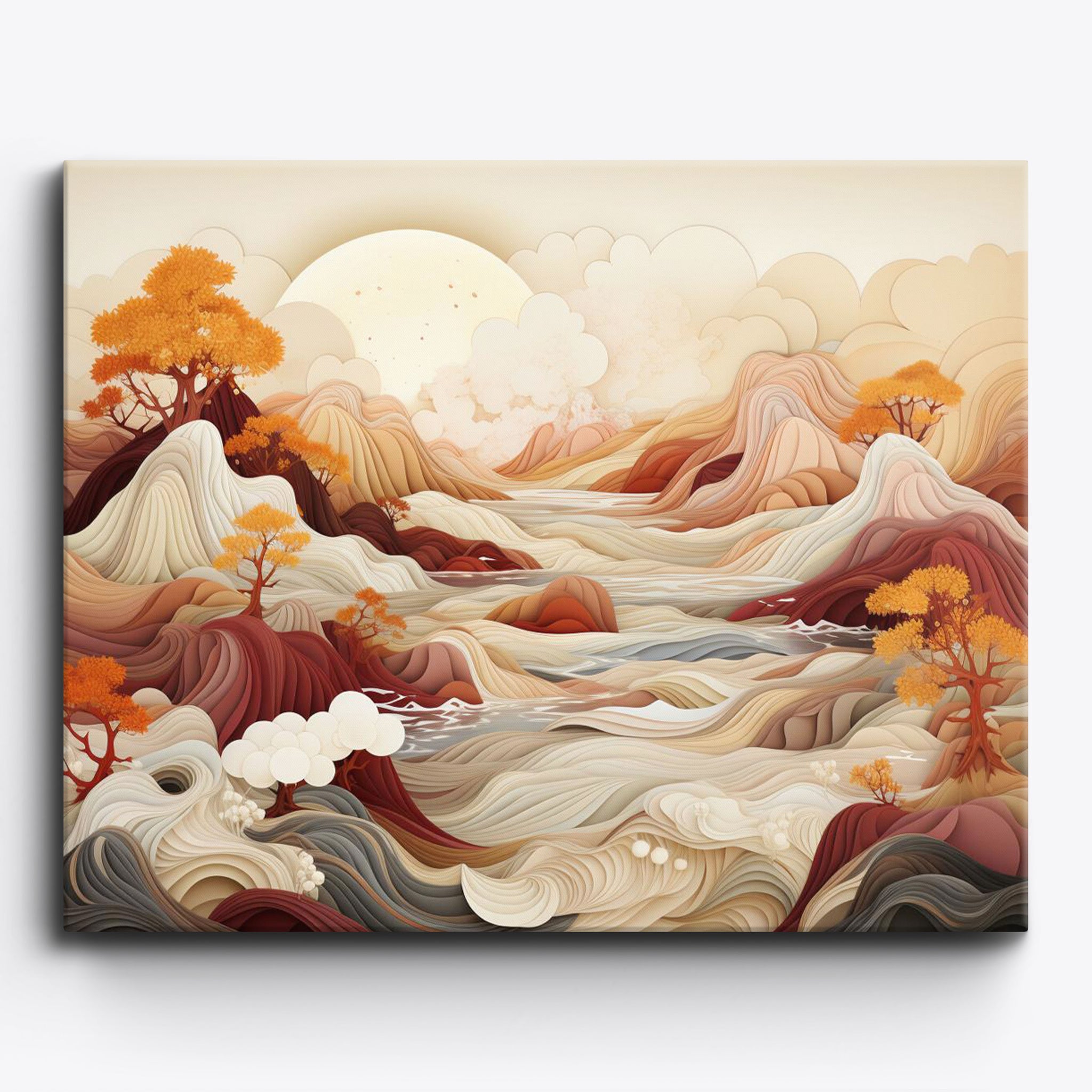 Abstract Mountain Harmony | Paint by Numbers Kit by Craftoria