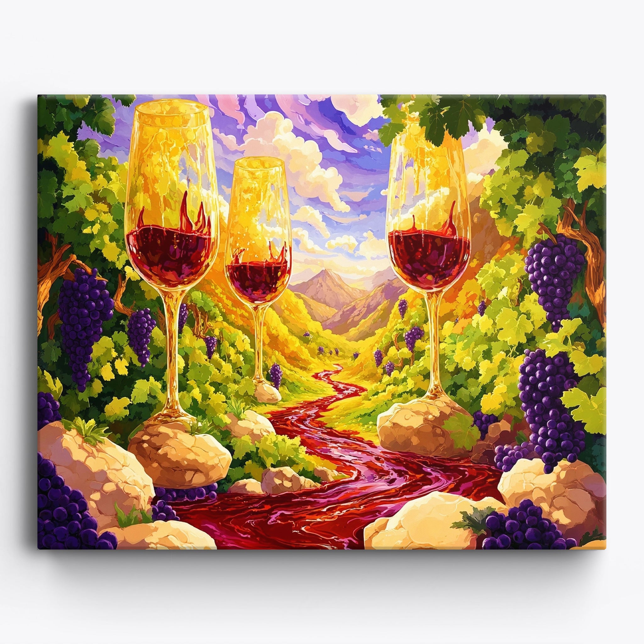 Surreal Wine Landscape | Paint by Numbers Kit by Craftoria