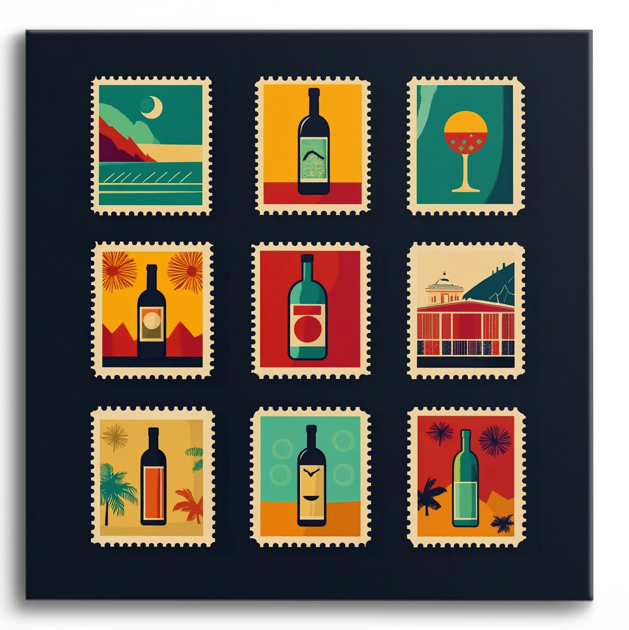 Wine Stamps | Paint by Numbers Kit by Craftoria