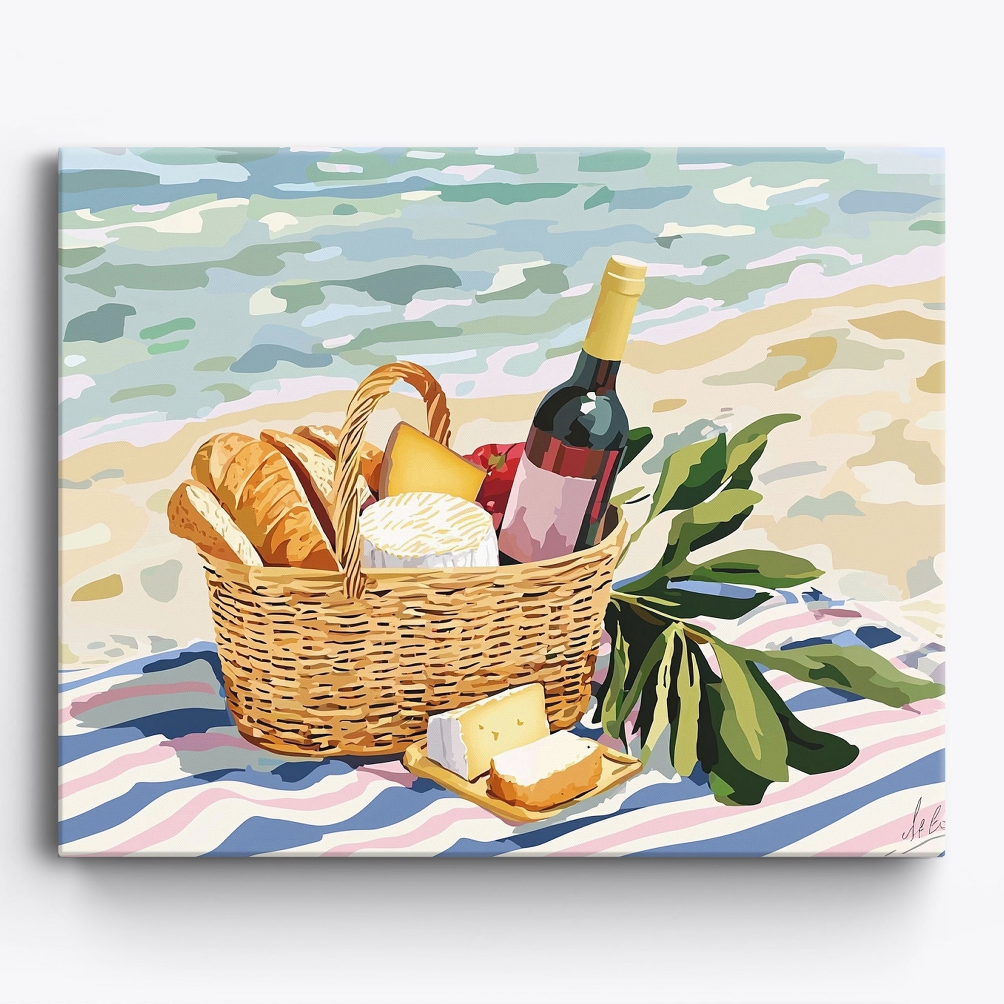 Blissful Seaside Snack | Paint by Numbers Kit by Craftoria