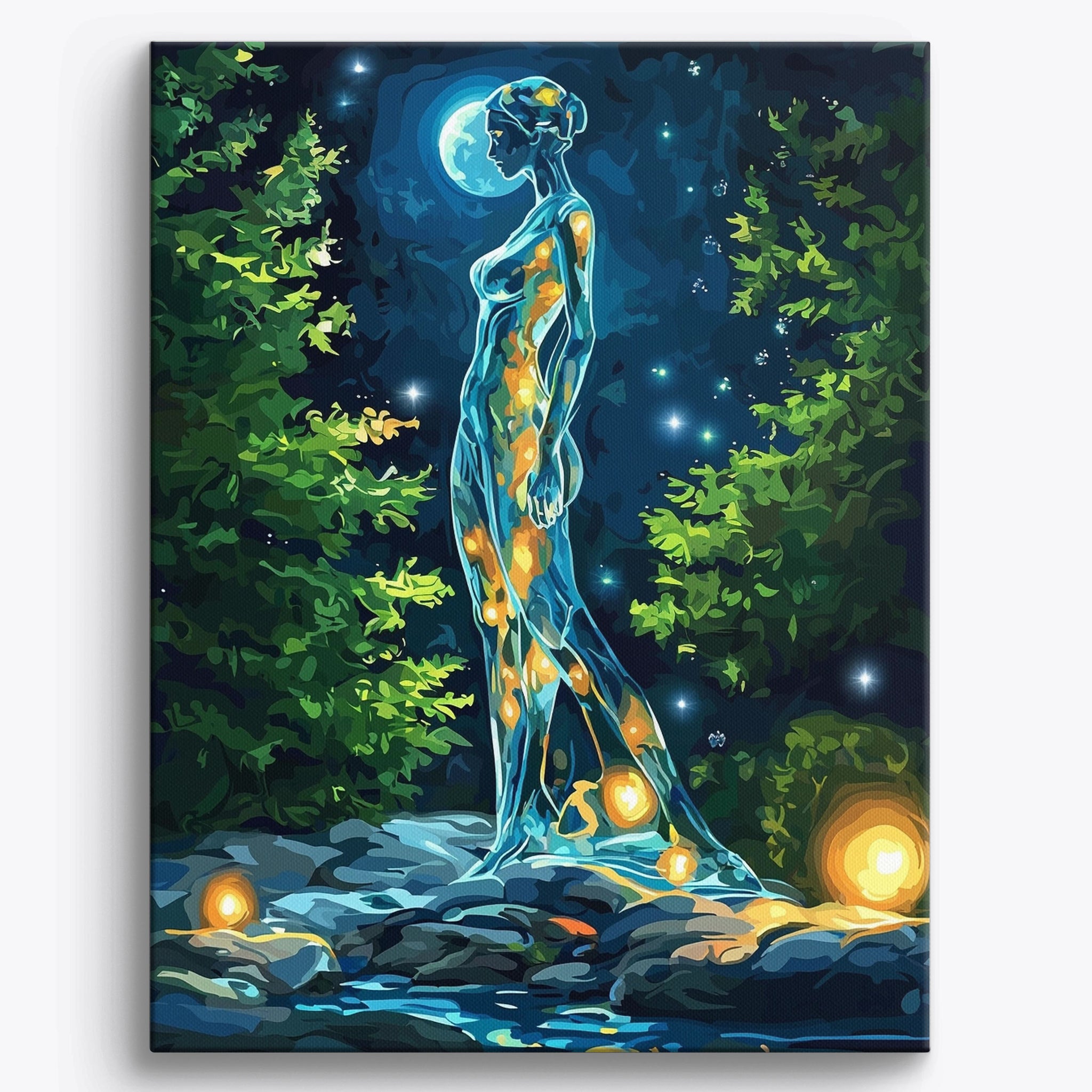Moonlit Glass Woman | Paint by Numbers Kit by Craftoria