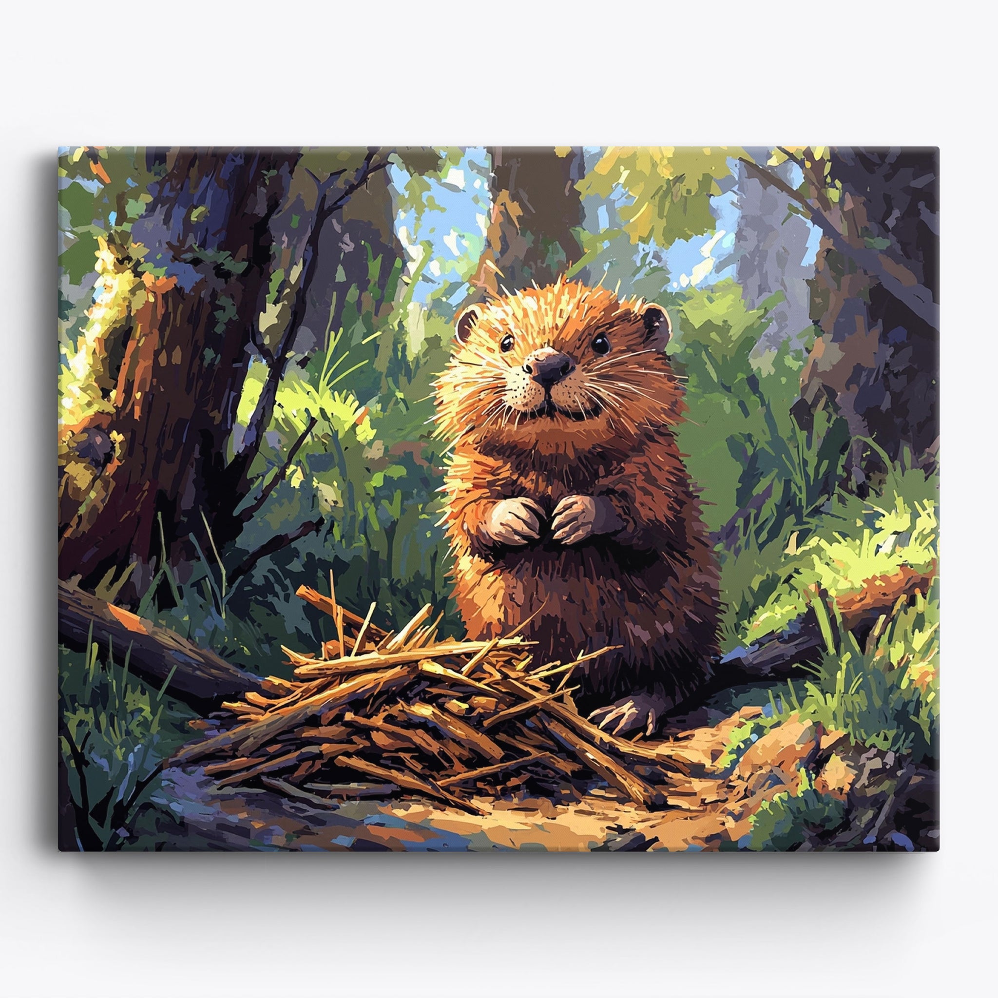 Proud Beaver Dam | Paint by Numbers Kit by Craftoria