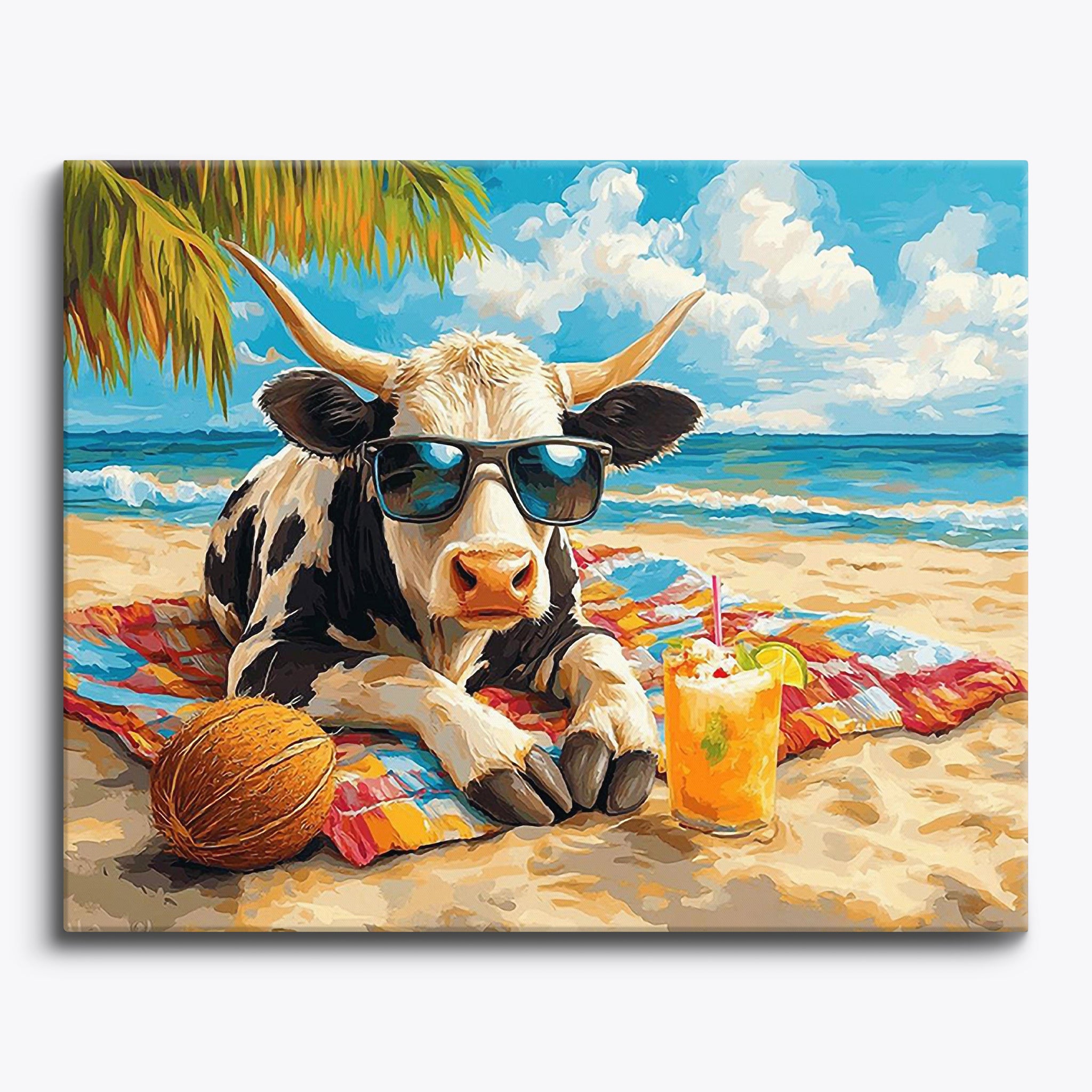 Beach Moo | Paint by Numbers Kit by Craftoria
