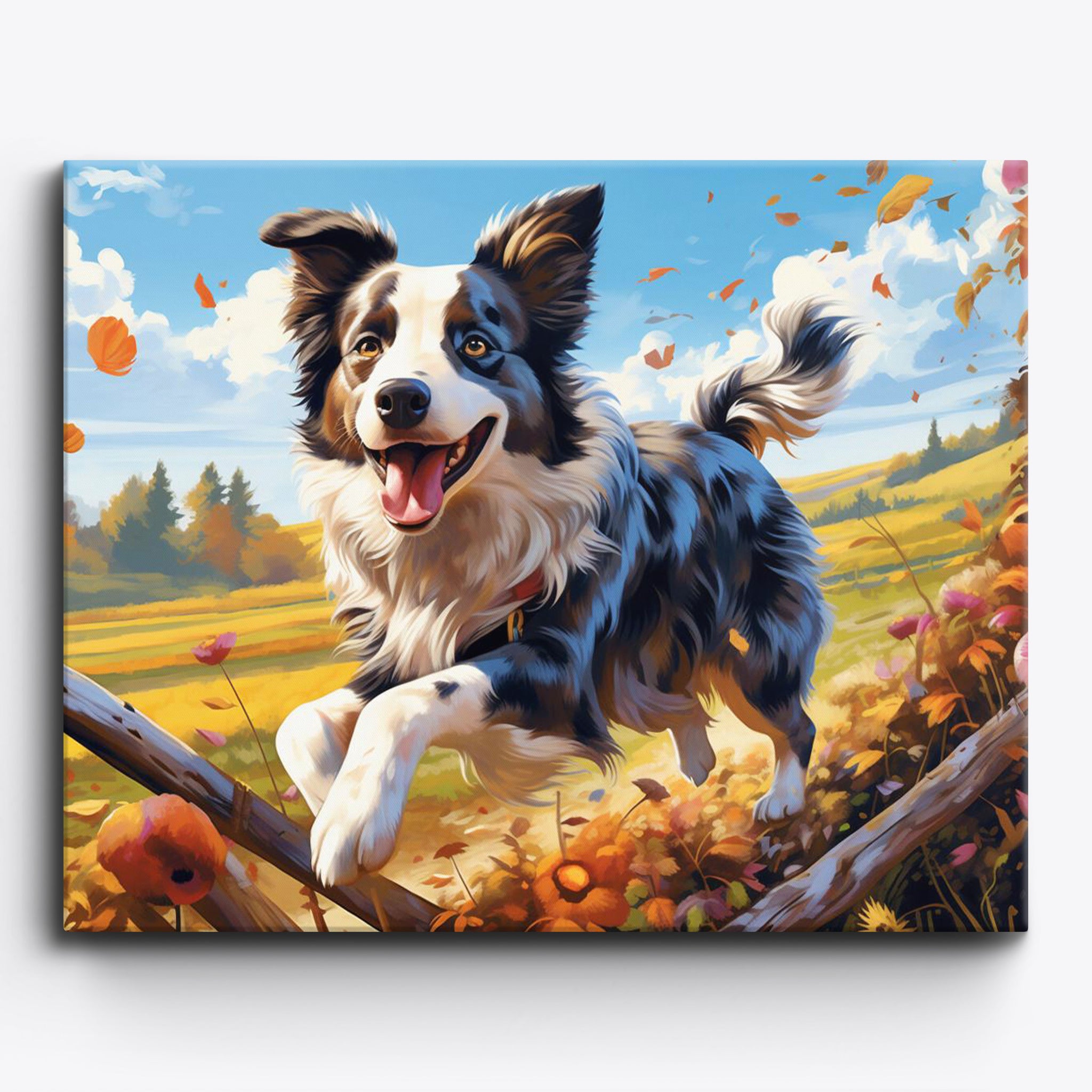 Border Collie's Tale | Paint by Numbers Kit by Craftoria