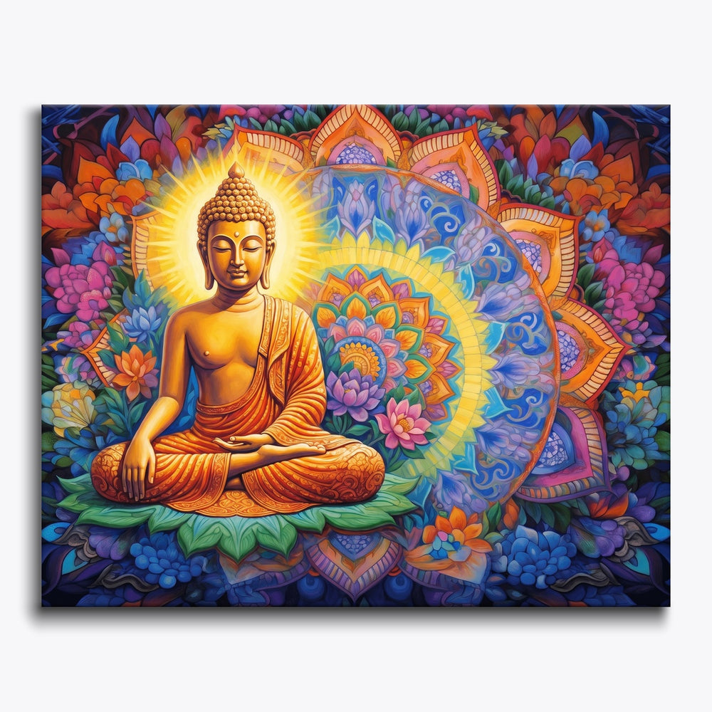 Buddha Mandala Scene | Paint by Numbers Kit by Craftoria