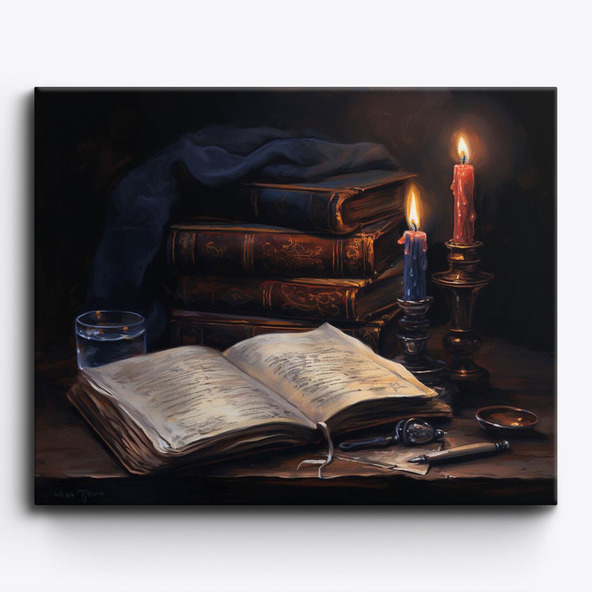 Candle Lit Book | Paint by Numbers Kit by Craftoria