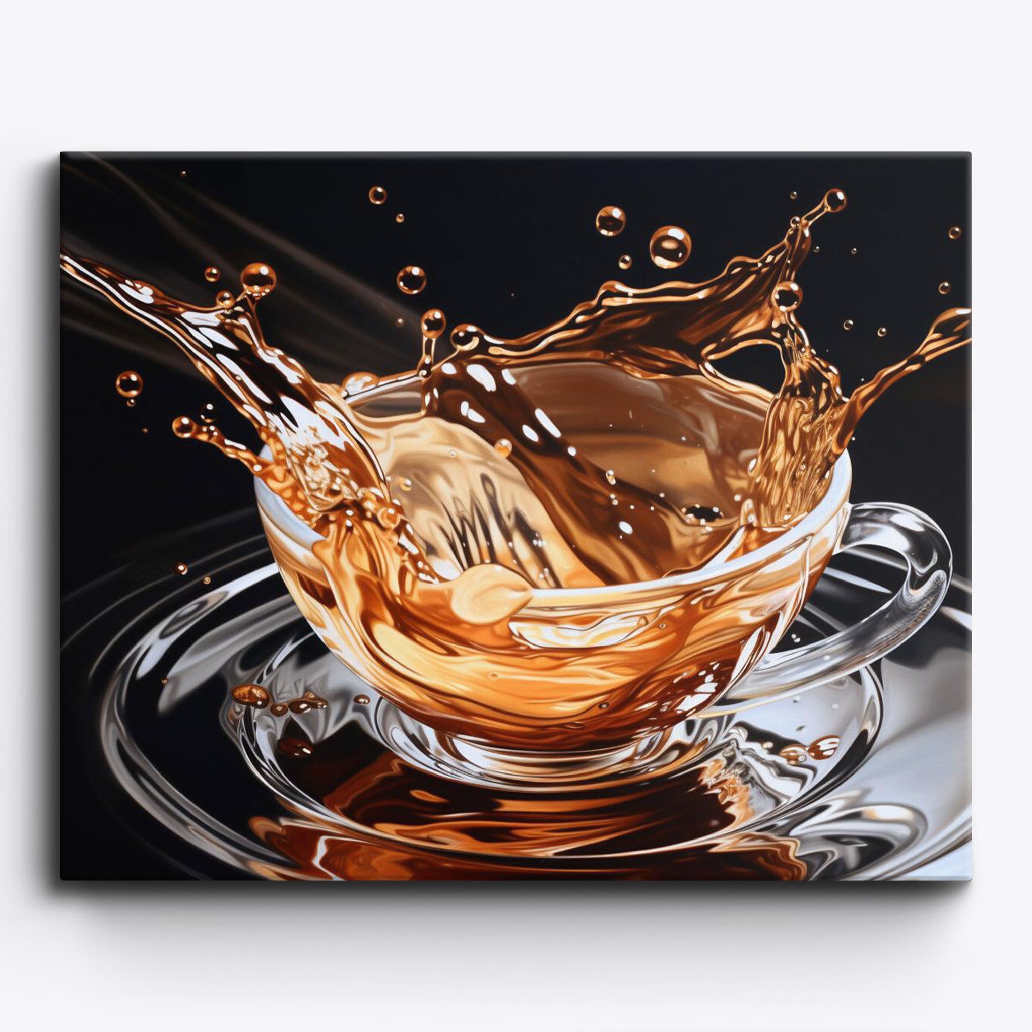 Coffee Splash Abstract | Paint by Numbers Kit by Craftoria