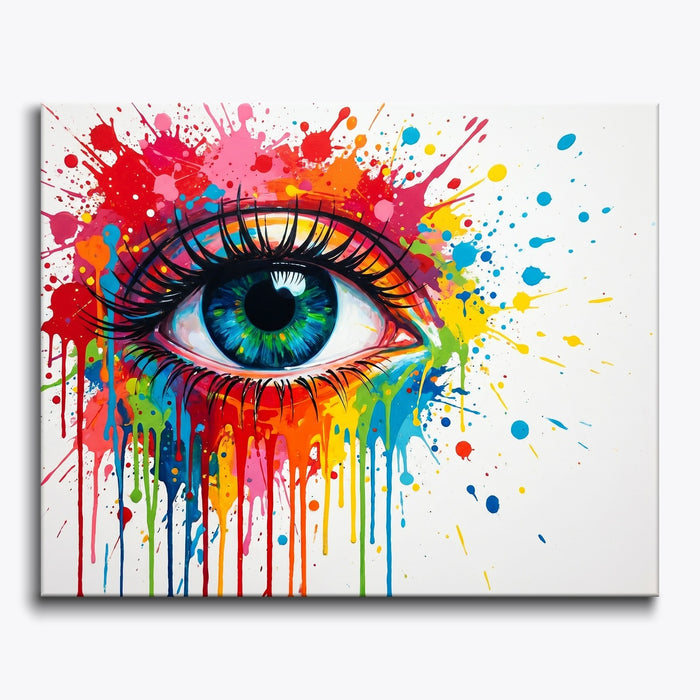 Colorful Eye Splash | Paint by Numbers Kit by Craftoria
