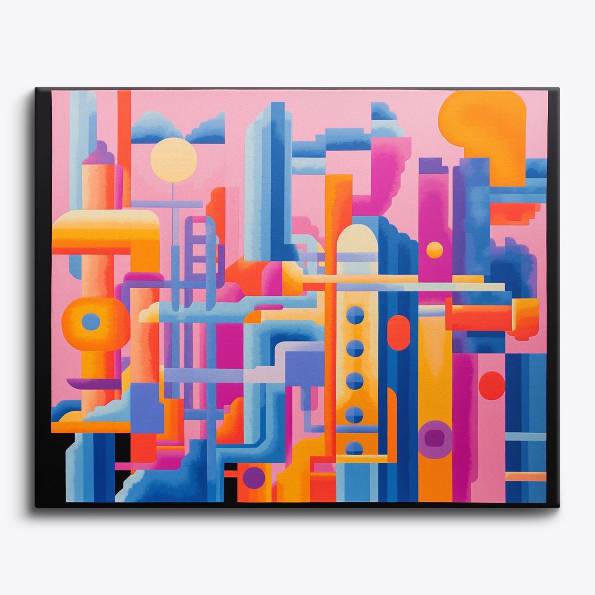 Colorful Cubist Rugscape | Paint by Numbers Kit by Craftoria