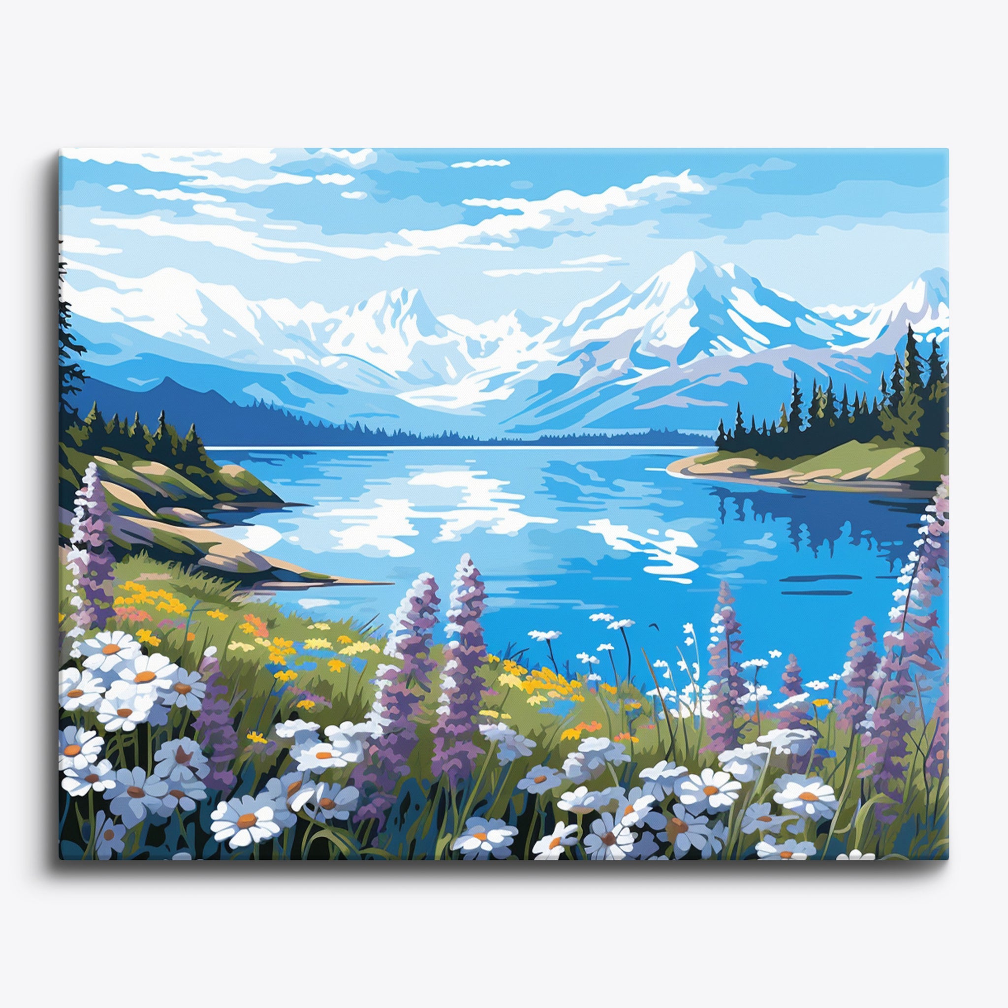Forget-Me-Not Landscape | Paint by Numbers Kit by Craftoria