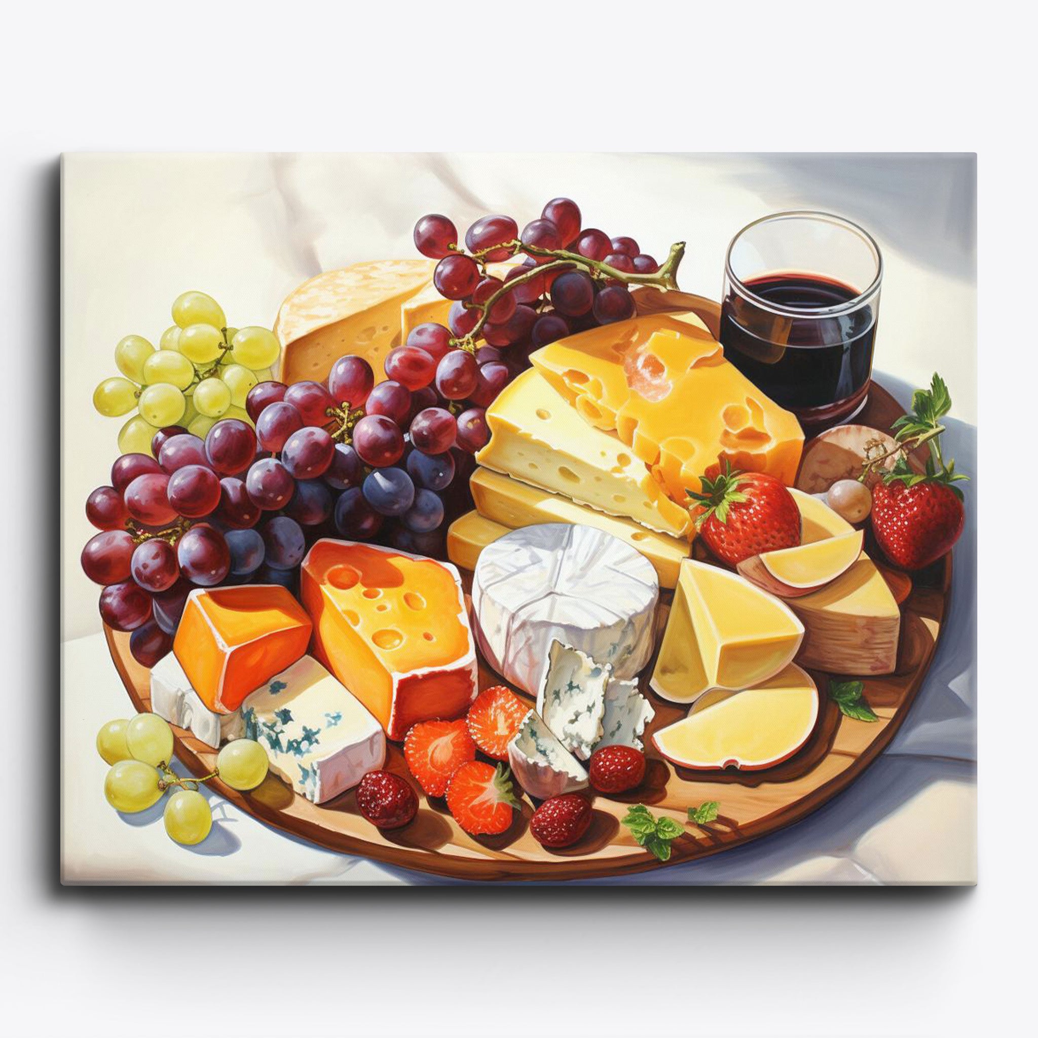 Gourmet Cheese Plate | Paint by Numbers Kit by Craftoria