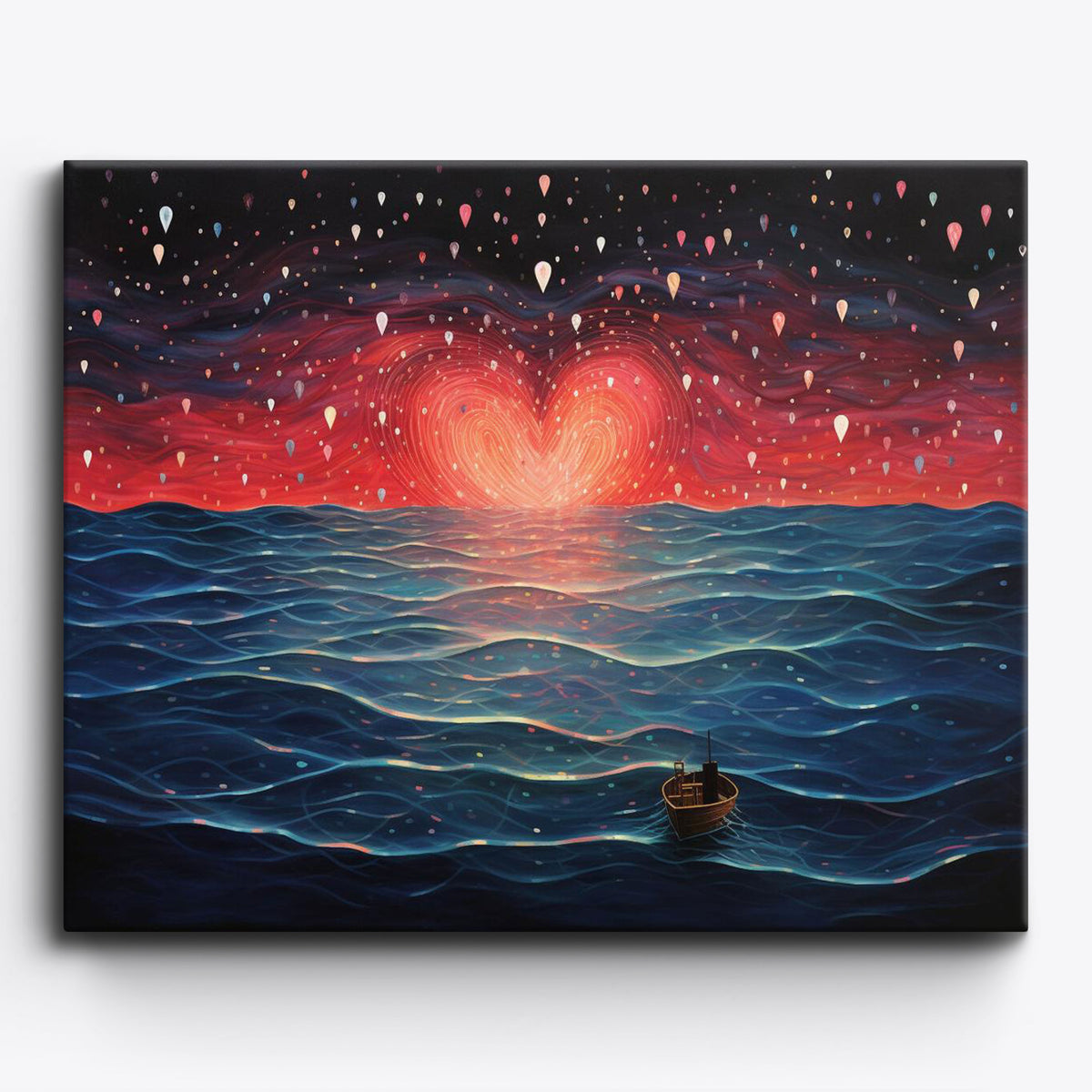 Heartfelt Ocean Abstract | Paint by Numbers Kit by Craftoria