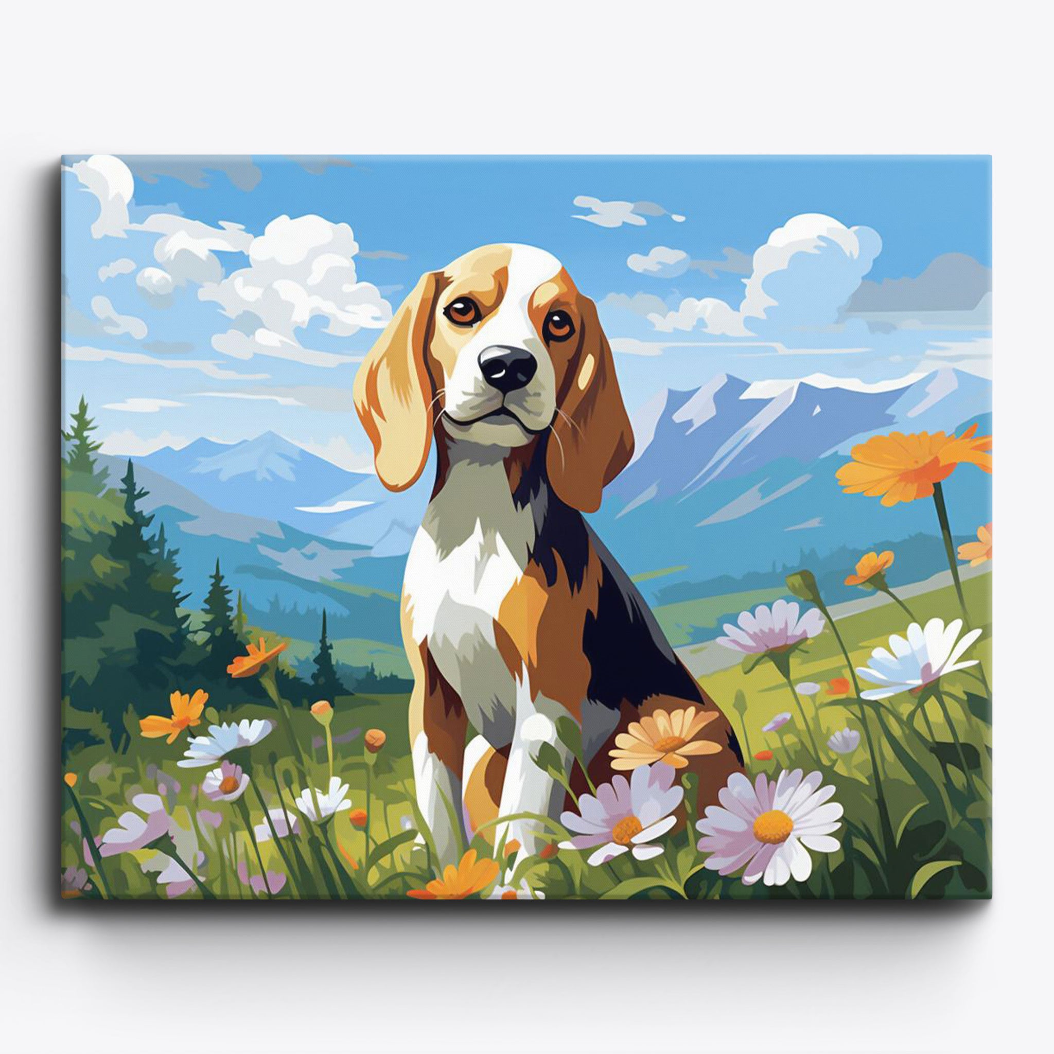 Hues Of Beagle Bliss | Paint by Numbers Kit by Craftoria
