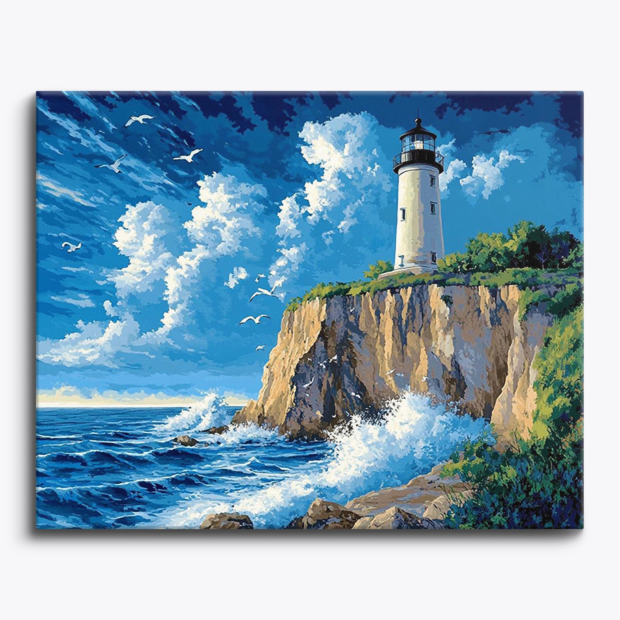 Lighthouse Cliff | Paint by Numbers Kit by Craftoria