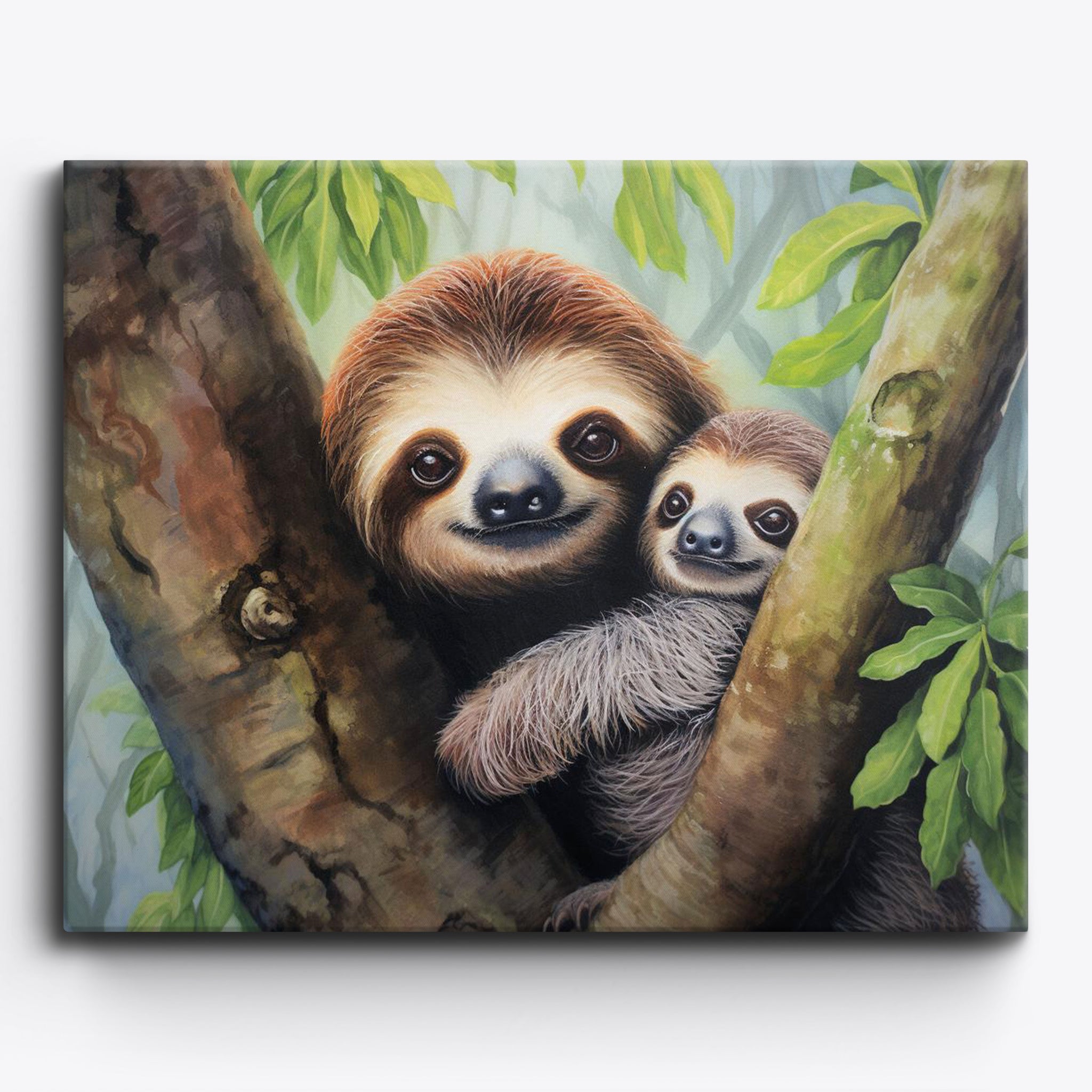 Mother Sloth | Paint by Numbers Kit by Craftoria