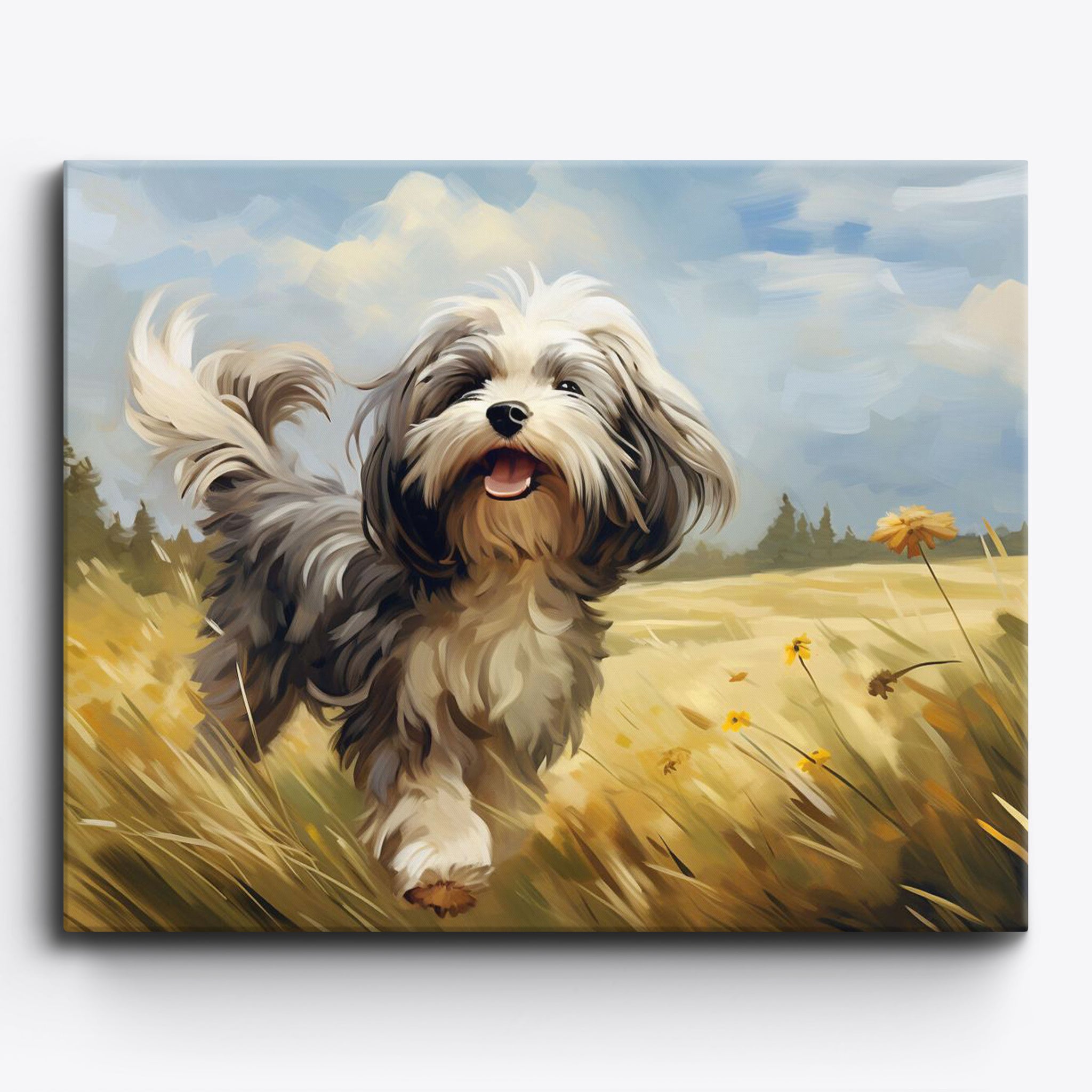 Prancing In Sunlight A Havanese Tale | Paint by Numbers Kit by Craftoria