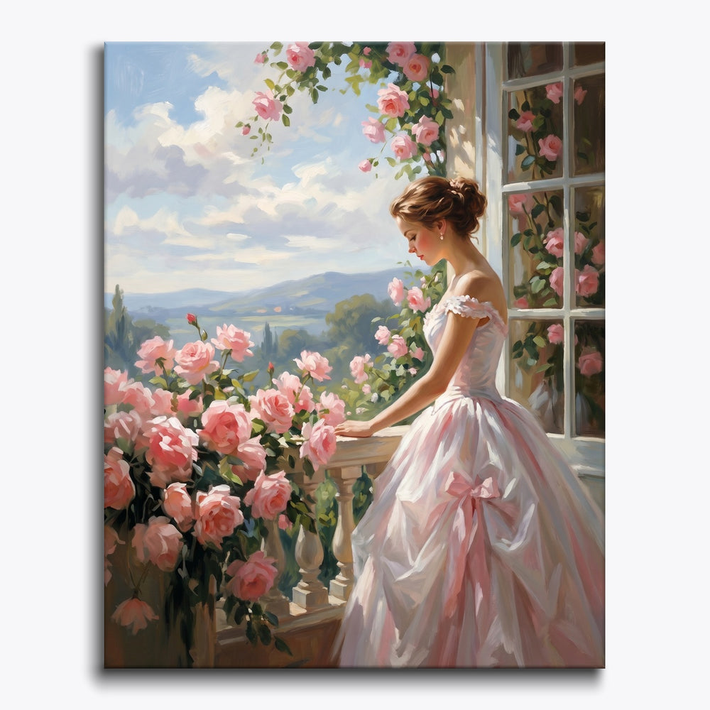 Rose Garden View | Paint by Numbers Kit by Craftoria