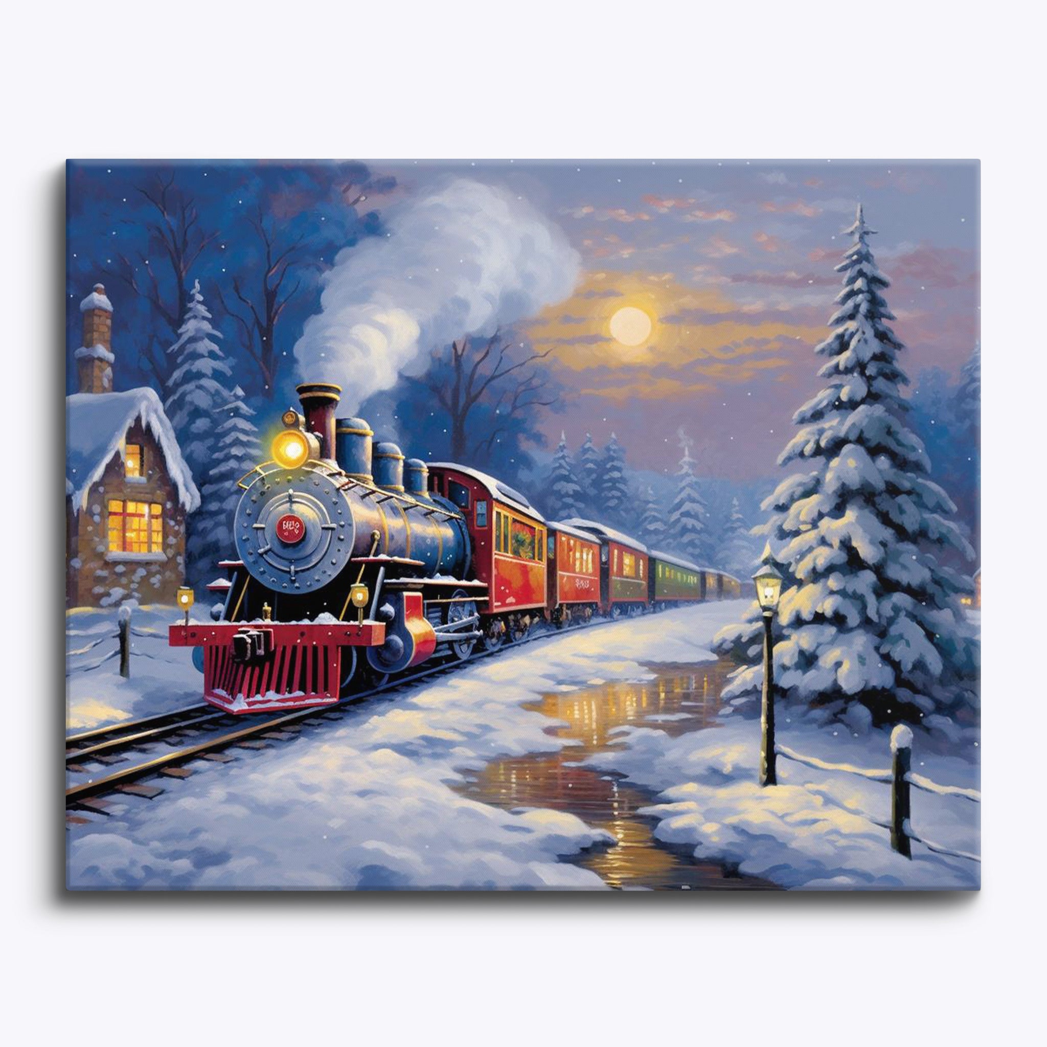 Snow Express | Paint by Numbers Kit by Craftoria