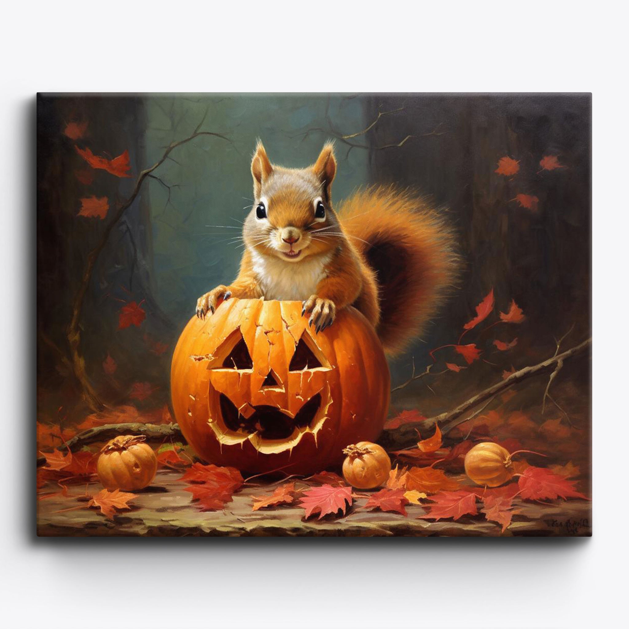 Squirrel's Halloween | Paint by Numbers Kit by Craftoria
