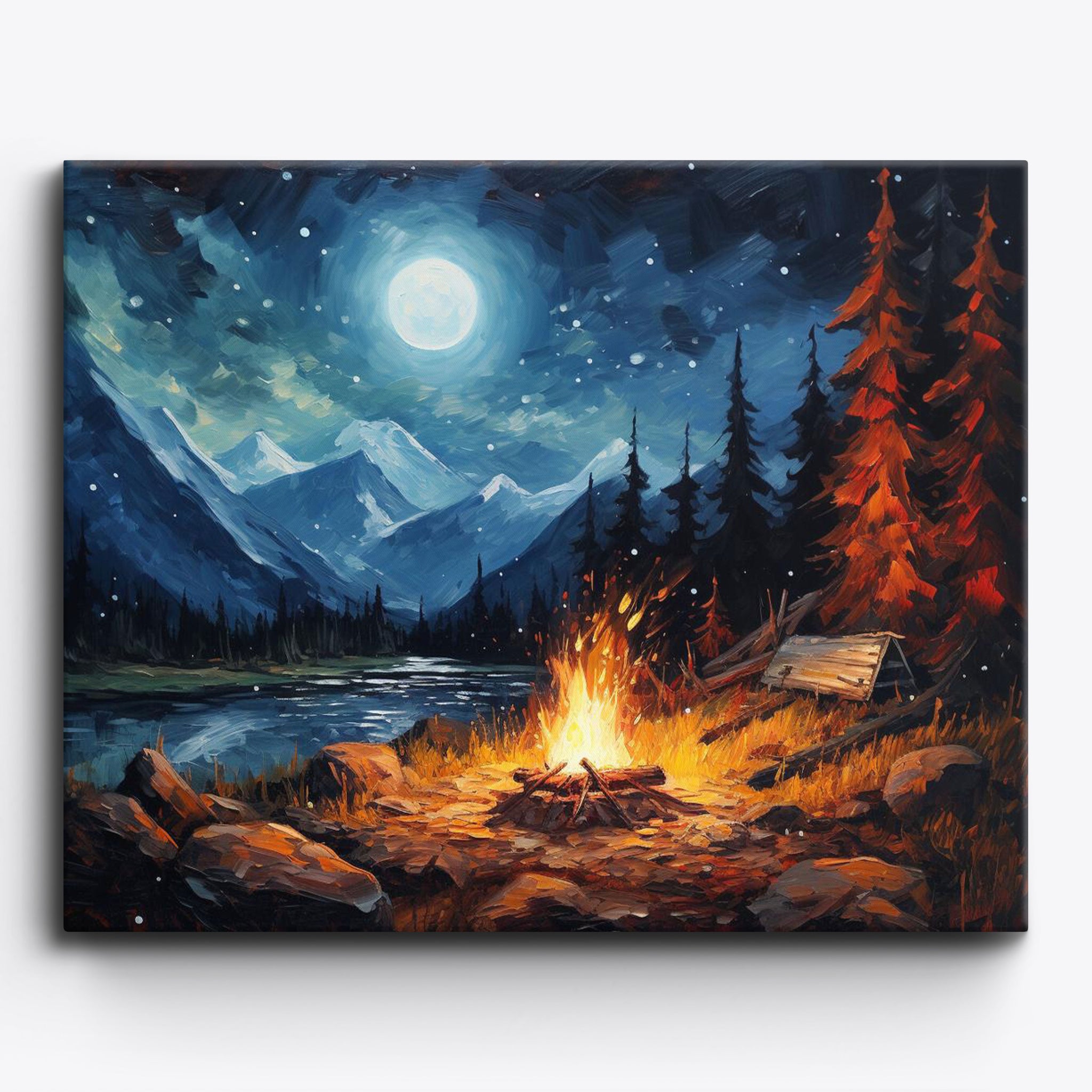 Starry Night Fire | Paint by Numbers Kit by Craftoria