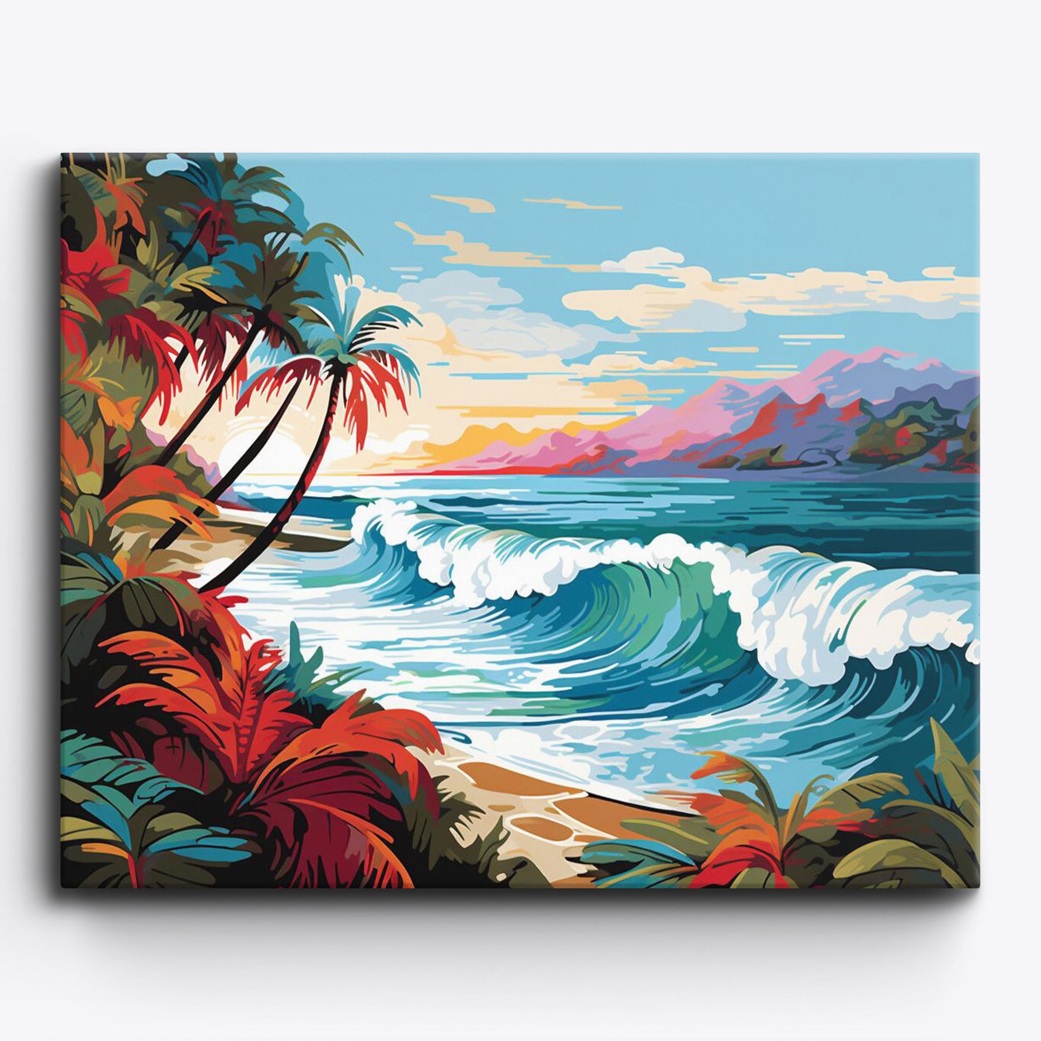 Surfing Oasis | Paint by Numbers Kit by Craftoria