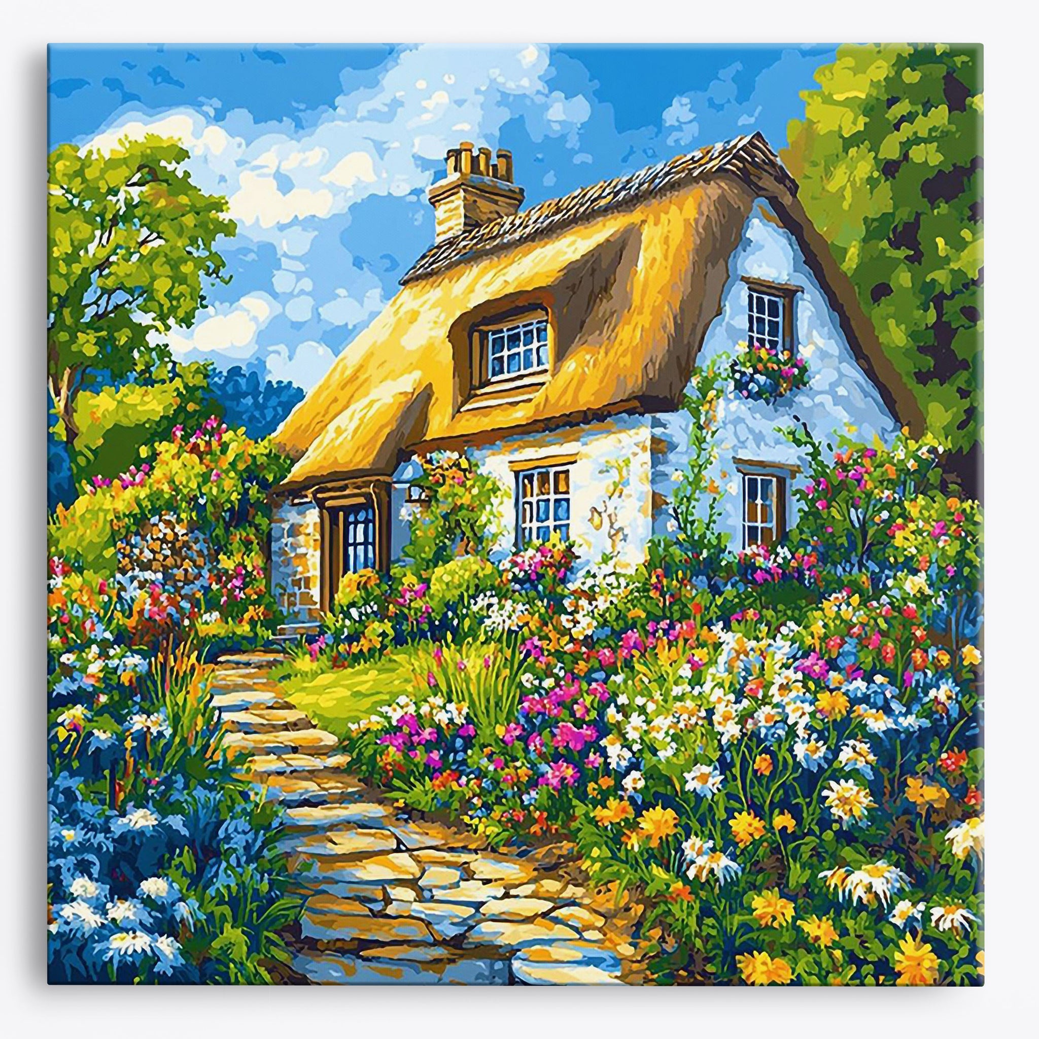 Thatched Haven | Paint by Numbers Kit by Craftoria