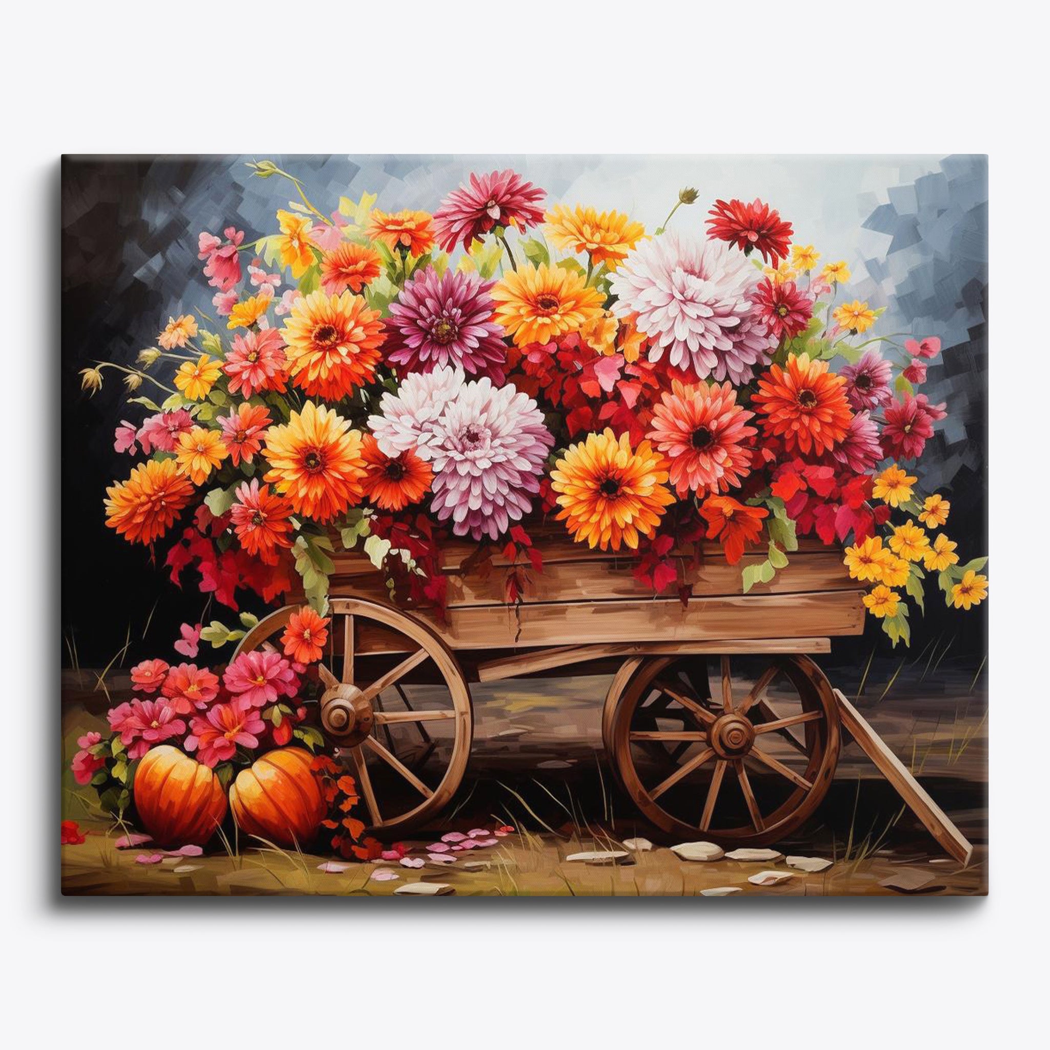 Wheelbarrow Harvest | Paint by Numbers Kit by Craftoria