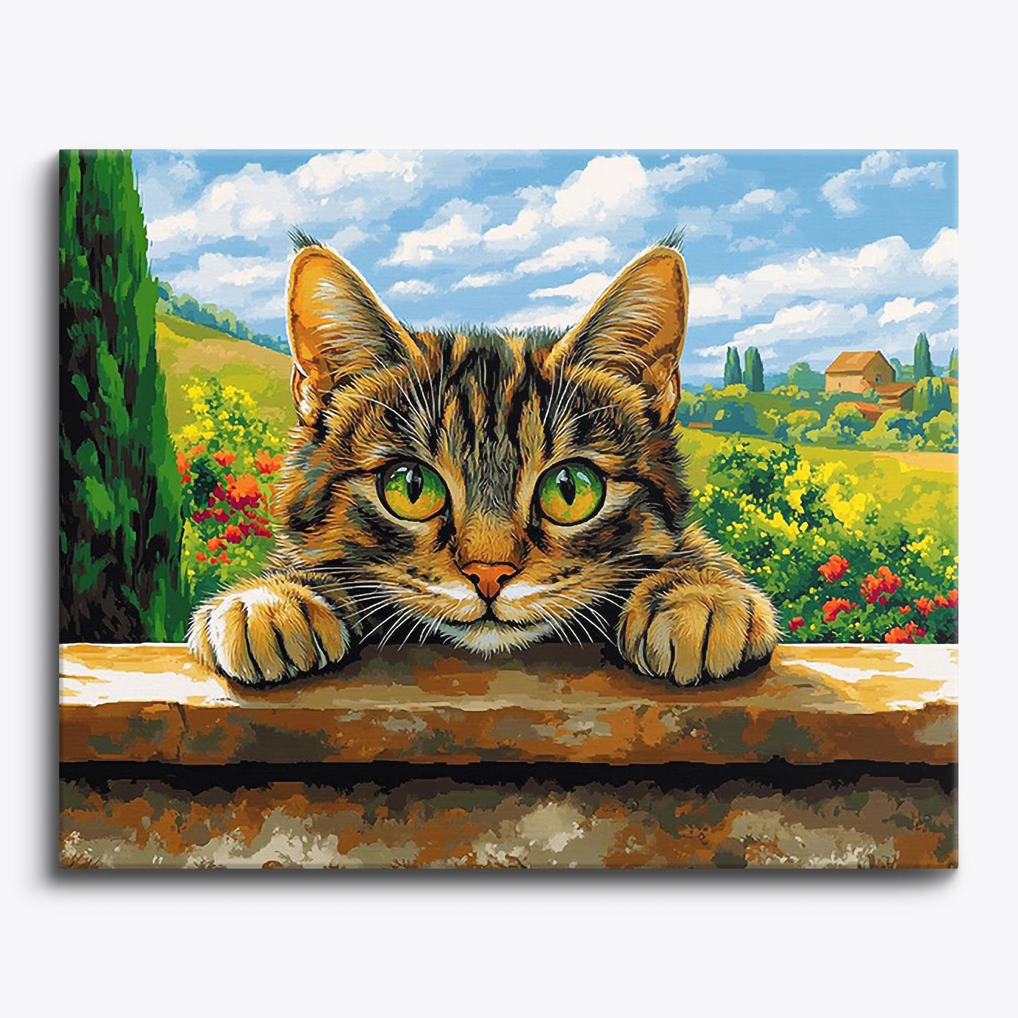 Window Cat Gazing | Paint by Numbers Kit by Craftoria