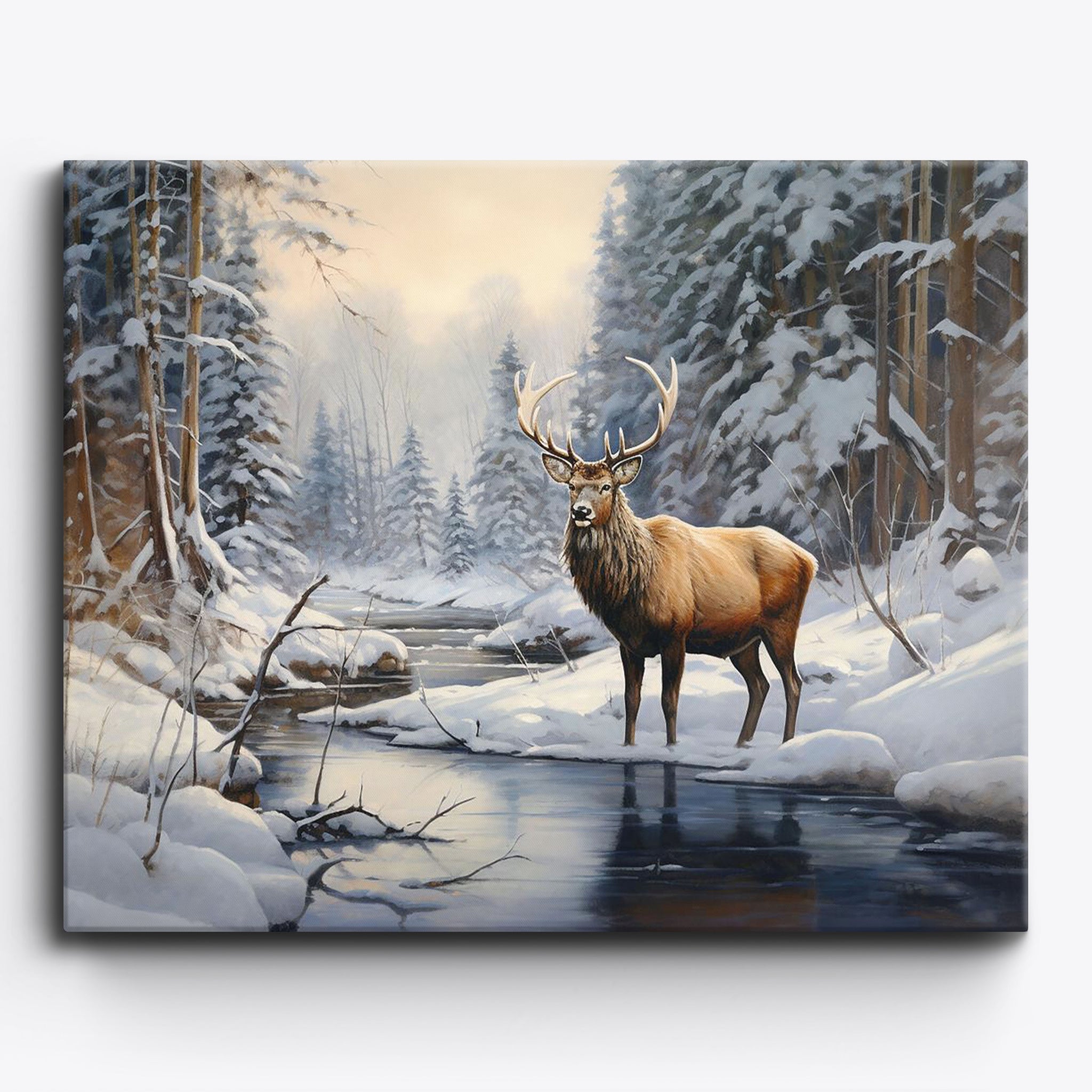 Winter Elk | Paint by Numbers Kit by Craftoria