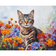Floral Chartreux Cat | Paint by Numbers Kit by Craftoria